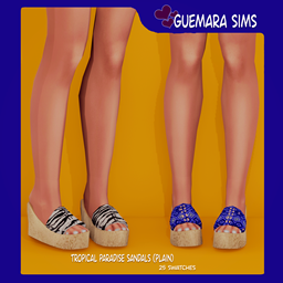Download Tropical paradise sandals (Prints) - The Sims 4 Mods - CurseForge