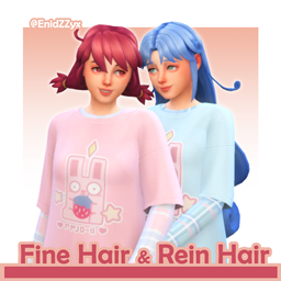 [EnidZZyx] Fine Hair & Rein Hair - The Sims 4 Create a Sim - CurseForge