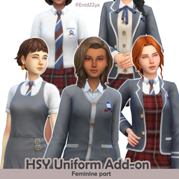 [EnidZZyx] Diverse uniform cc pack (feminine part) - The Sims 4 Create ...