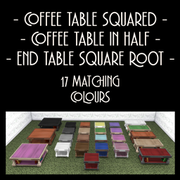 Coffee Tables and End Table - Squared, In Half, and Square Root - The ...
