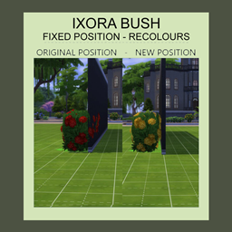 Ixora Bush - Placement Fixed and Recolours - The Sims 4 Build / Buy ...