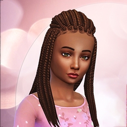 Long Braided Pulled Back for Girls - Gallery - The Sims 4 Create a Sim ...