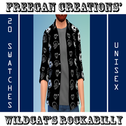 FC-Wildcats Rockabilly-Open Long Sleeve - Files - The Sims 4 Create a ...