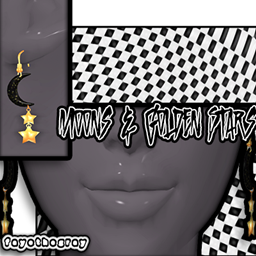 moons and golden stars, earrings - Gallery - The Sims 4 Create a Sim ...