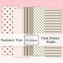 Summer Fun Pink Print Walls - The Sims 4 Build / Buy - CurseForge