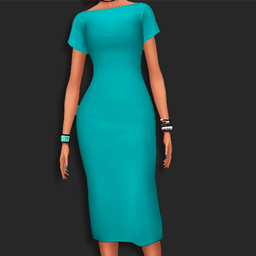 Deetron Claire Batwing Dress Recolor - The Sims 4 Create a Sim - CurseForge