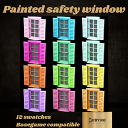 Upcycled painted safety windows - The Sims 4 Build / Buy - CurseForge