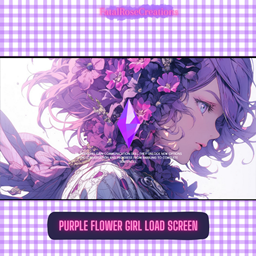 Download FatalRoseCreations Purple Flower Girl Loading Screen - The ...