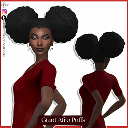 FatalRoseCreations Giant Afro Puffs - Files - The Sims 4 Create a Sim ...
