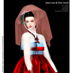 [simna] Korean veil hat / Jeon-mo and Neo-wool - Files - The Sims 4 ...
