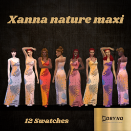 Xanna nature maxi dress - The Sims 4 Create a Sim - CurseForge