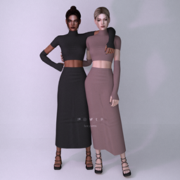 Sweater + Gloves + Skirt - Back to Work Collection - The Sims 4 Create ...