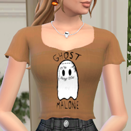 Ghost Malone Cropped Shirt - The Sims 4 Create a Sim - CurseForge