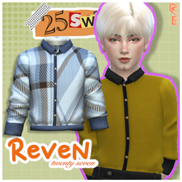 Childs Folded Sleeves Slim Fit Dress Shirt - The Sims 4 Create a Sim ...