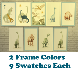 Dinosaur Wall Prints Pt 2 - The Sims 4 Build / Buy - CurseForge