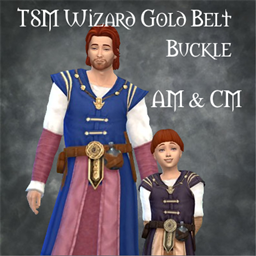 TSM Wizard Gold Belt Buckle Robe - The Sims 4 Create a Sim - CurseForge