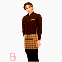 Man Chef Uniform - Long Sleeves - Version 3 - The Sims 4 Create a Sim ...