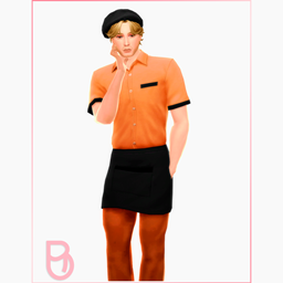 Man Chef Uniform - Short Sleeves - Version 1 - The Sims 4 Create a Sim ...