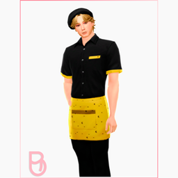 Man Chef Uniform - Short Sleeves - Version 3 - The Sims 4 Create a Sim ...