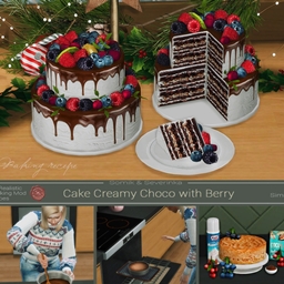 Creamy Chocolate Cake with Red Berries by somik severinka Translation ...
