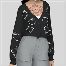 Elliesimple - V Neck Cardigan - The Sims 4 Create a Sim - CurseForge