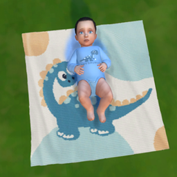 Blue Dinosaur Infant Default Replacement Rug - The Sims 4 Mods - CurseForge