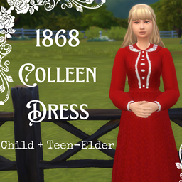 Colleen Christmas Dress (AF) - The Sims 4 Create a Sim - CurseForge