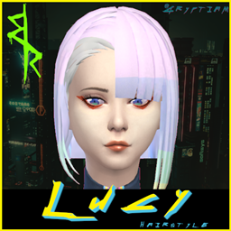 Lucy - Edgerunners hairstyle - The Sims 4 Create a Sim - CurseForge