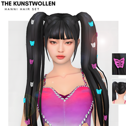 Hanni hair set - The Sims 4 Create a Sim - CurseForge
