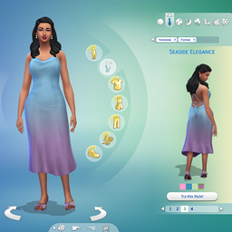 Custom Styled Look: Seaside Elegance - Files - The Sims 4 Create a Sim ...