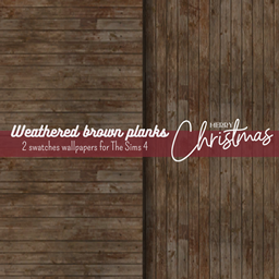 Sims4Luxury - Christmas 2022 - Weathered brown planks - Wallpapers ...