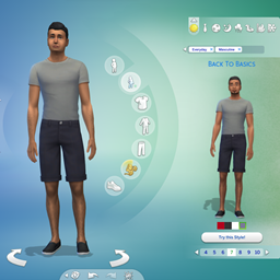 Custom Styled Look: Back to Basics - Create a Sim - The Sims 4