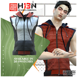 Muscle Fit Sleeveless Zipper Hoodie Tank - The Sims 4 Create a Sim ...
