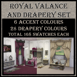 Royal Valance and Drapery Set Recolours - Get Famous - The Sims 4 Build ...