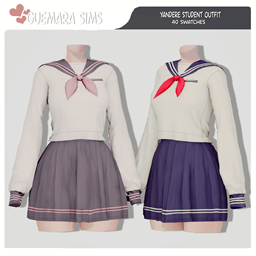 Yandere student - Guemarasims_Yandere student outfit.zip - The Sims 4 Create a Sim - CurseForge