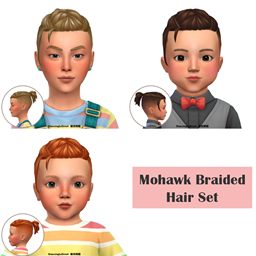 Mohawk Braided Hair Set - The Sims 4 Create a Sim - CurseForge