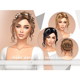 SONYASIMS - NAME ABOVE ALL NAMES HAIR - The Sims 4 Create a Sim ...