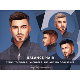 SONYASIMS - BALANCE HAIR - The Sims 4 Create a Sim - CurseForge
