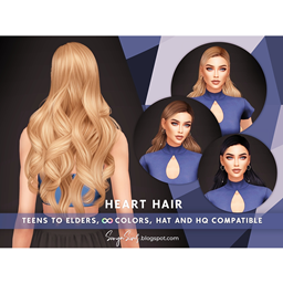 SONYASIMS - HEART HAIR - The Sims 4 Create a Sim - CurseForge