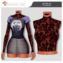 Lace neck accesory - The Sims 4 Create a Sim - CurseForge