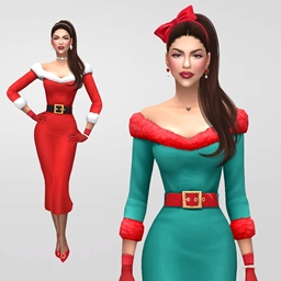 Santa Dress - The Sims 4 Create a Sim - CurseForge