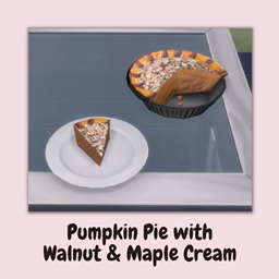 Pumpkin Pie with Walnut & Maple Cream - The Sims 4 Mods - CurseForge