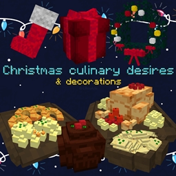 Christmas Culinary Desires & Decorations (Placeable festive foods ...