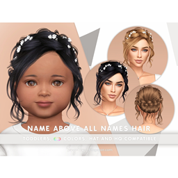 SONYASIMS - NAME ABOVE ALL NAMES HAIR TODDLERS - Files - The Sims 4 ...