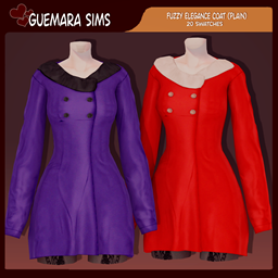 Download Fuzzy Elegance Coat (Plain) - The Sims 4 Mods - CurseForge