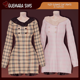 Fuzzy Elegance Coat (Prints) - The Sims 4 Create a Sim - CurseForge