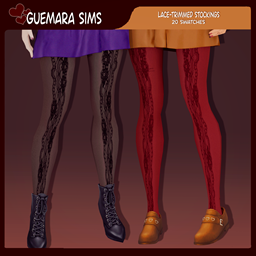 Lace-trimmed stockings - The Sims 4 Create a Sim - CurseForge