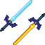 Blue Hilt Golden Master Sword and True Master Sword Retexture Combo ...
