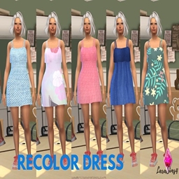 RECOLOR DRESS - File - The Sims 4 Create a Sim - CurseForge