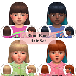 EP15 BluntBang Hair Set - The Sims 4 Create a Sim - CurseForge